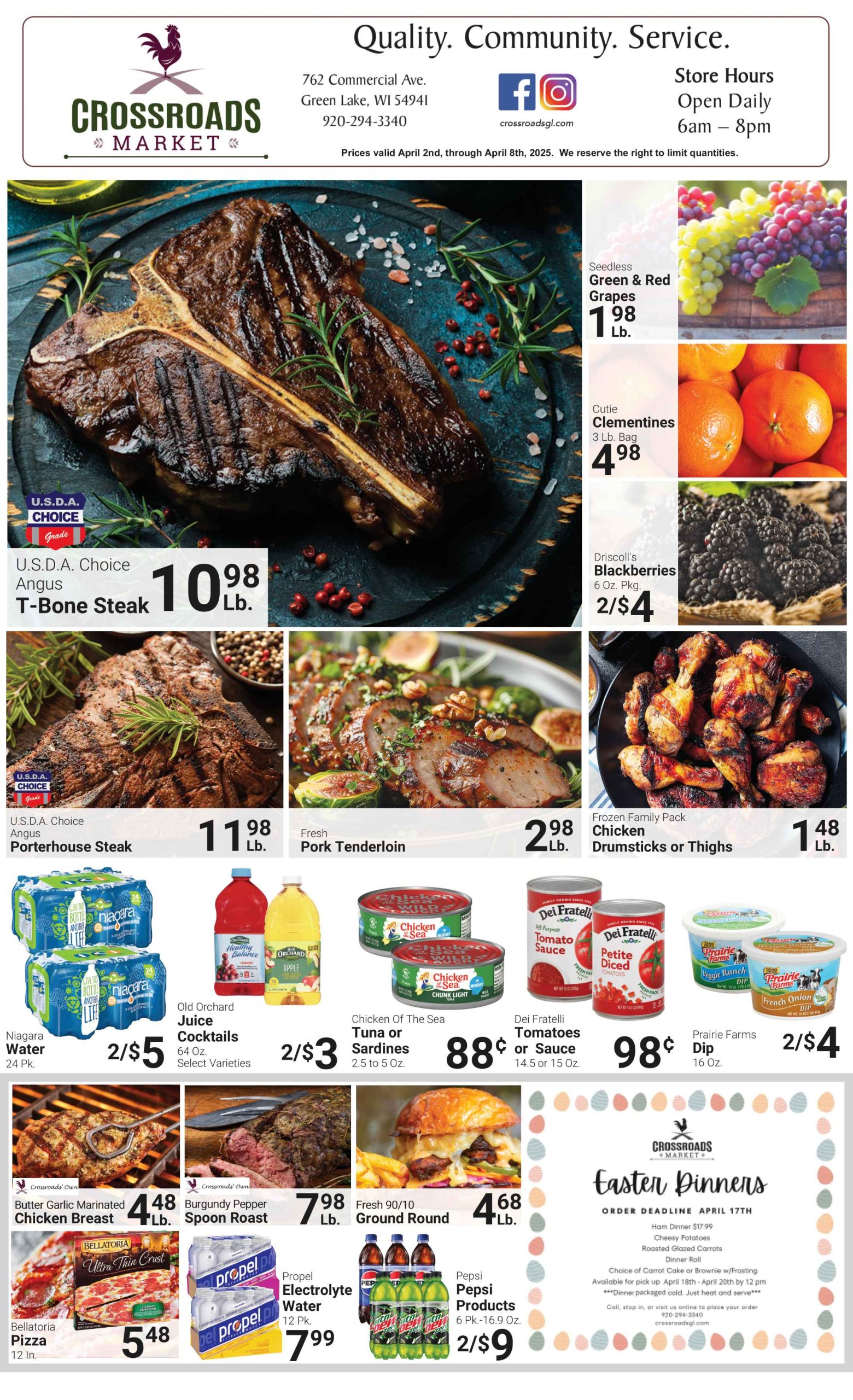 Weekly Ad & Specials - Crossroads Market | Green Lake, WI